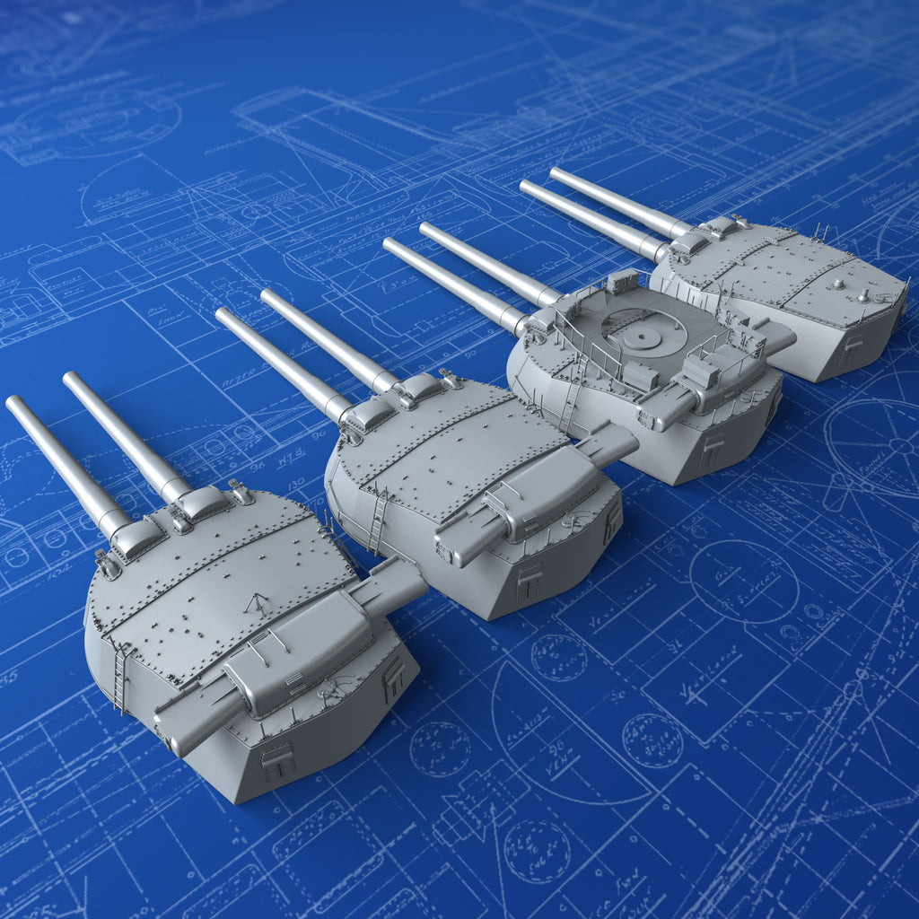 1/200 Royal Navy 15" (38.1cm) MKI MI/N HMS Vanguard – Micro Master 3D ...