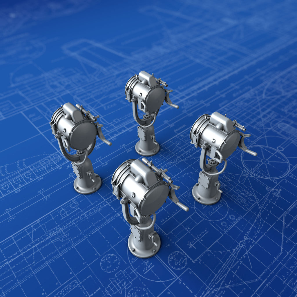 1/128 Royal Navy 18" Searchlight Projectors x4 – Micro Master 3D ...