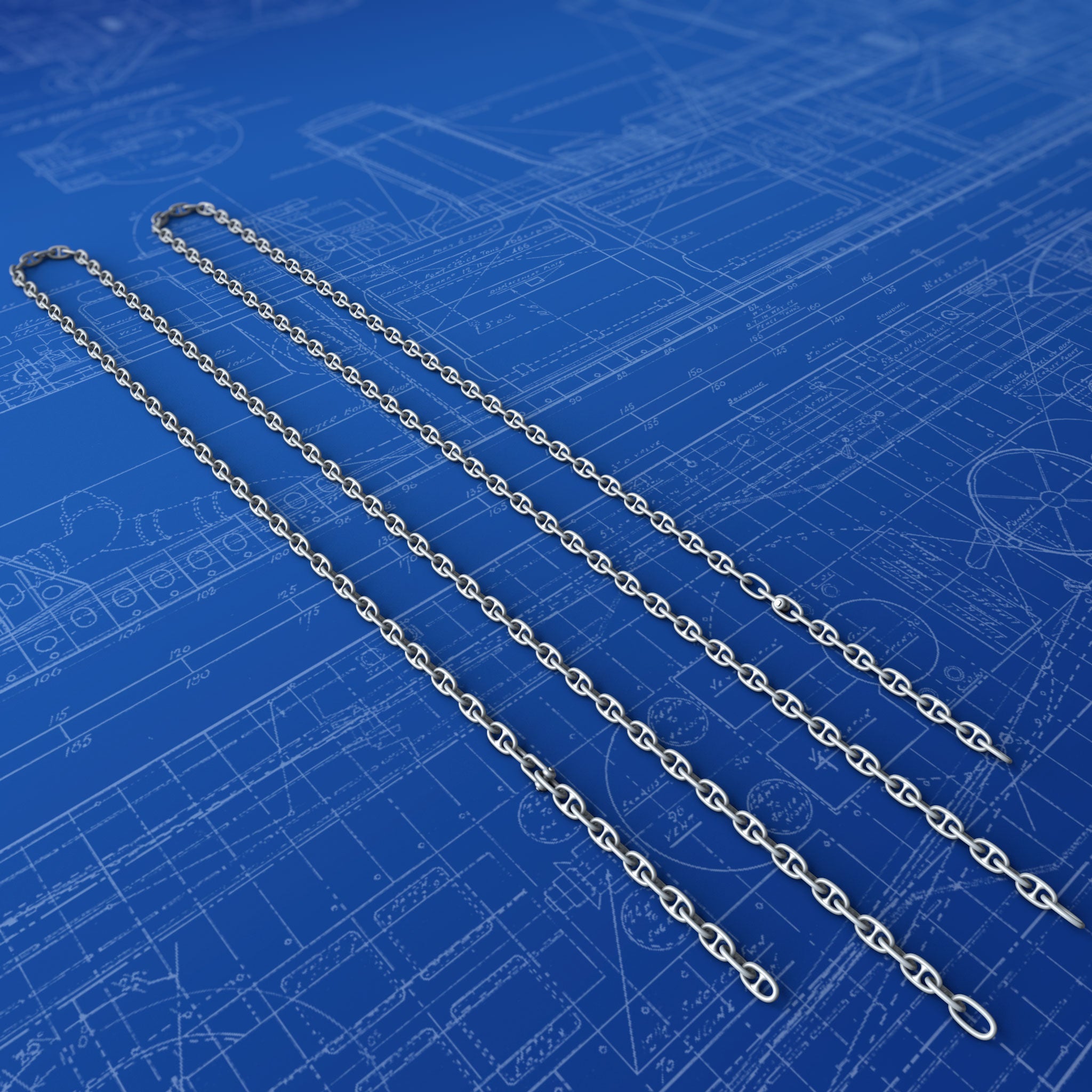 1/200 Royal Navy Cruiser Anchor Cables x2 – Micro Master 3D Printed ...