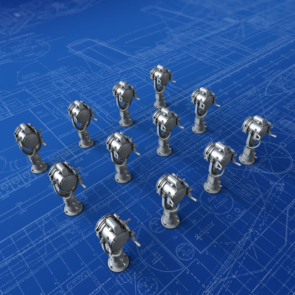 1/350 Royal Navy 18" Searchlight Projectors x12 – Micro Master 3D ...