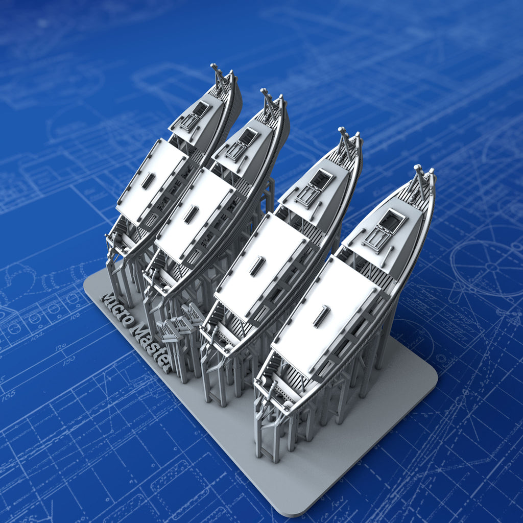 1/500 Royal Navy 25ft Motor Cutters x4 – Micro Master 3D Printed Hobby ...