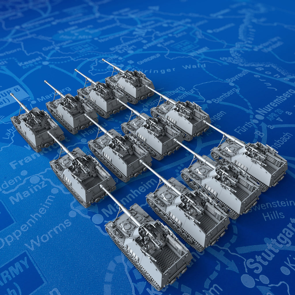 1/600 Scale WW2 German Nashorn Tank Destroyer x12 – Micro Master 3D ...