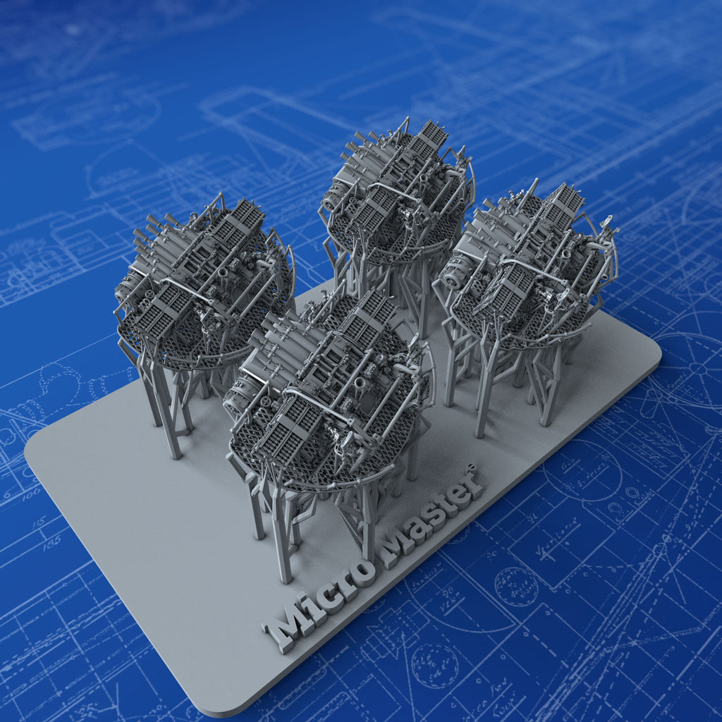 1/600 Royal Navy 2-pdr Octuple Pom Poms (4cm/39) QF MKVIII on ‘M’ (MKV ...