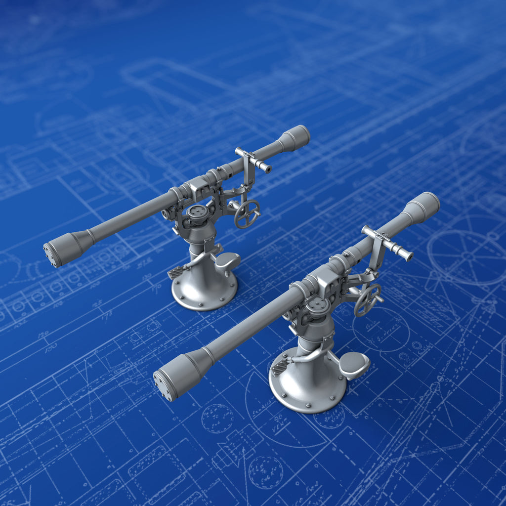 1/128 Royal Navy Barr & Stroud 9ft F.Q.2 Rangefinders (M.Q.I Mount) x2 ...