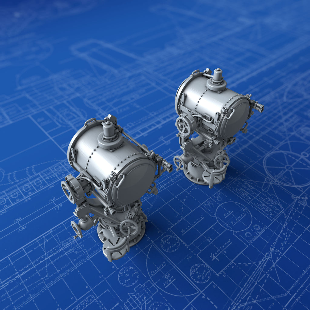 1/150 Royal Navy 24" Searchlight Projectors MKIIA x2 – Micro Master 3D ...