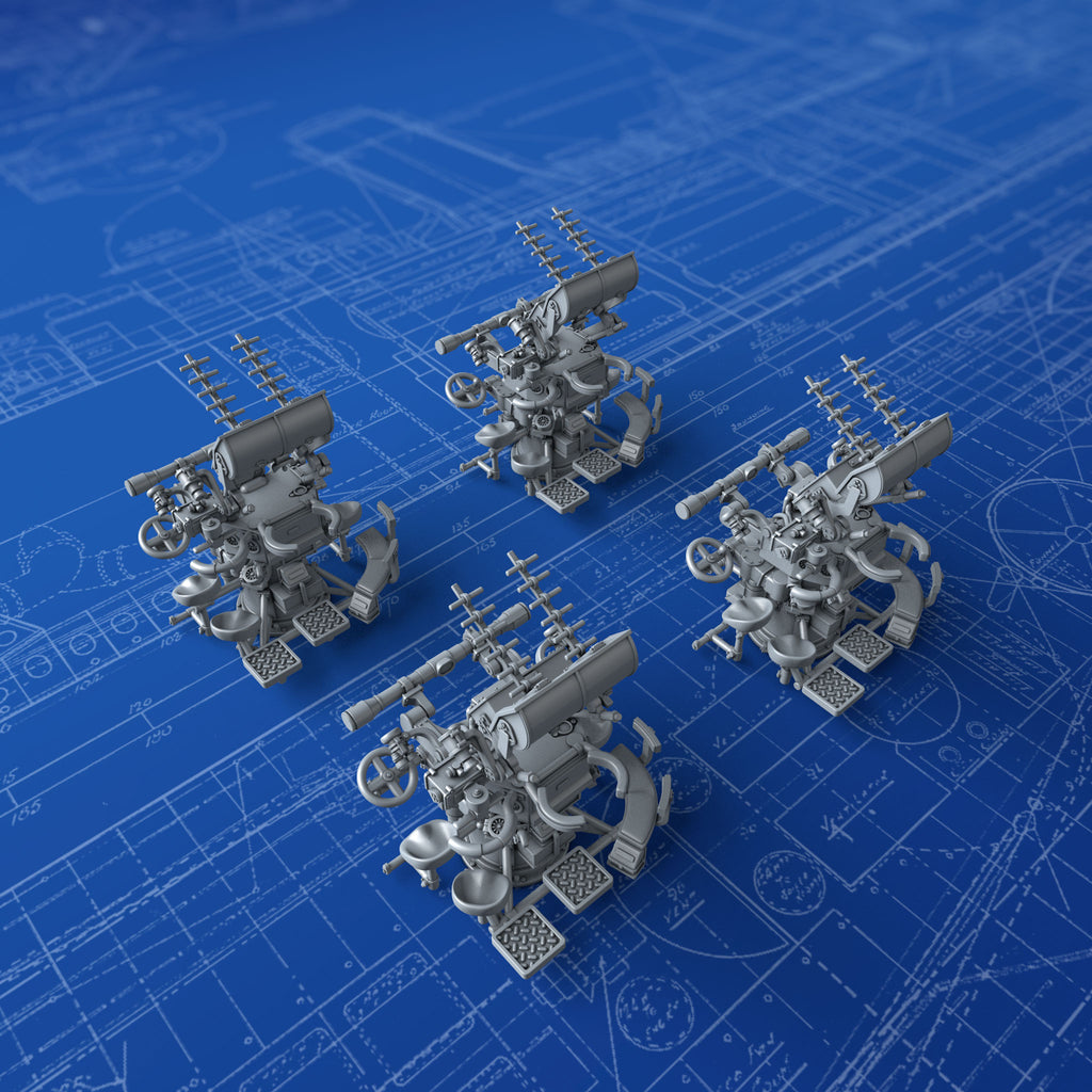 1/200 Royal Navy MKIV POM POM Directors with Type 282 Radar x4 – Micro ...