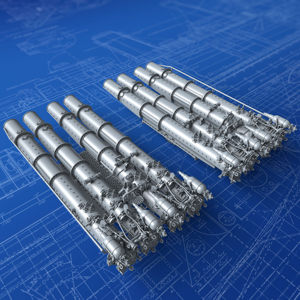 1/200 Royal Navy 21" QR MKII** Quad Torpedo Tubes x2 (County Class ...