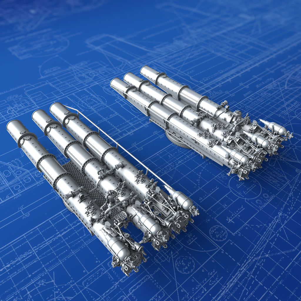 1/192 Royal Navy 21" TR MKII Triple Torpedo Tubes x2 (York Class ...