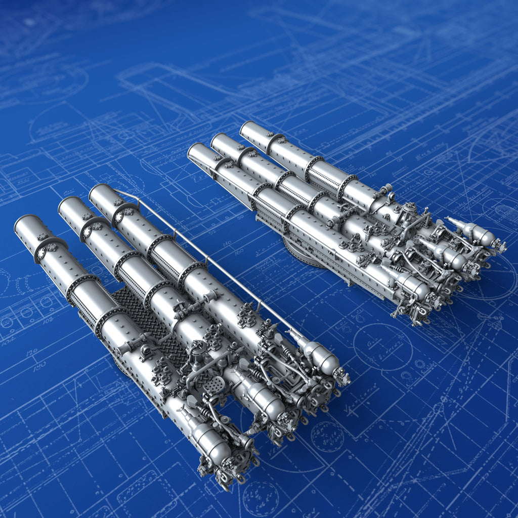 1/350 Royal Navy 21" TR MKII Triple Torpedo Tubes x2 (York Class ...