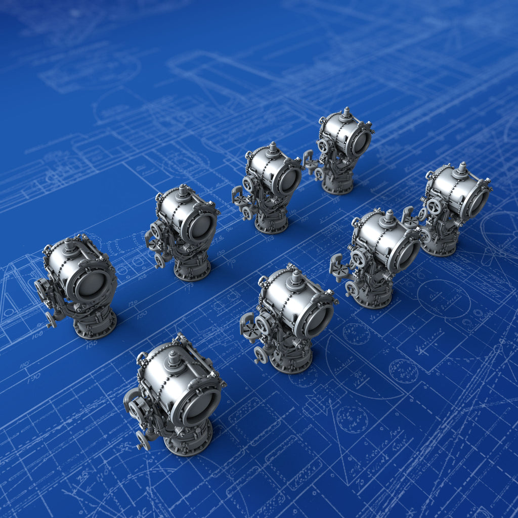 1/600 Royal Navy 24" Searchlight Projectors MKIIA x8 – Micro Master 3D ...