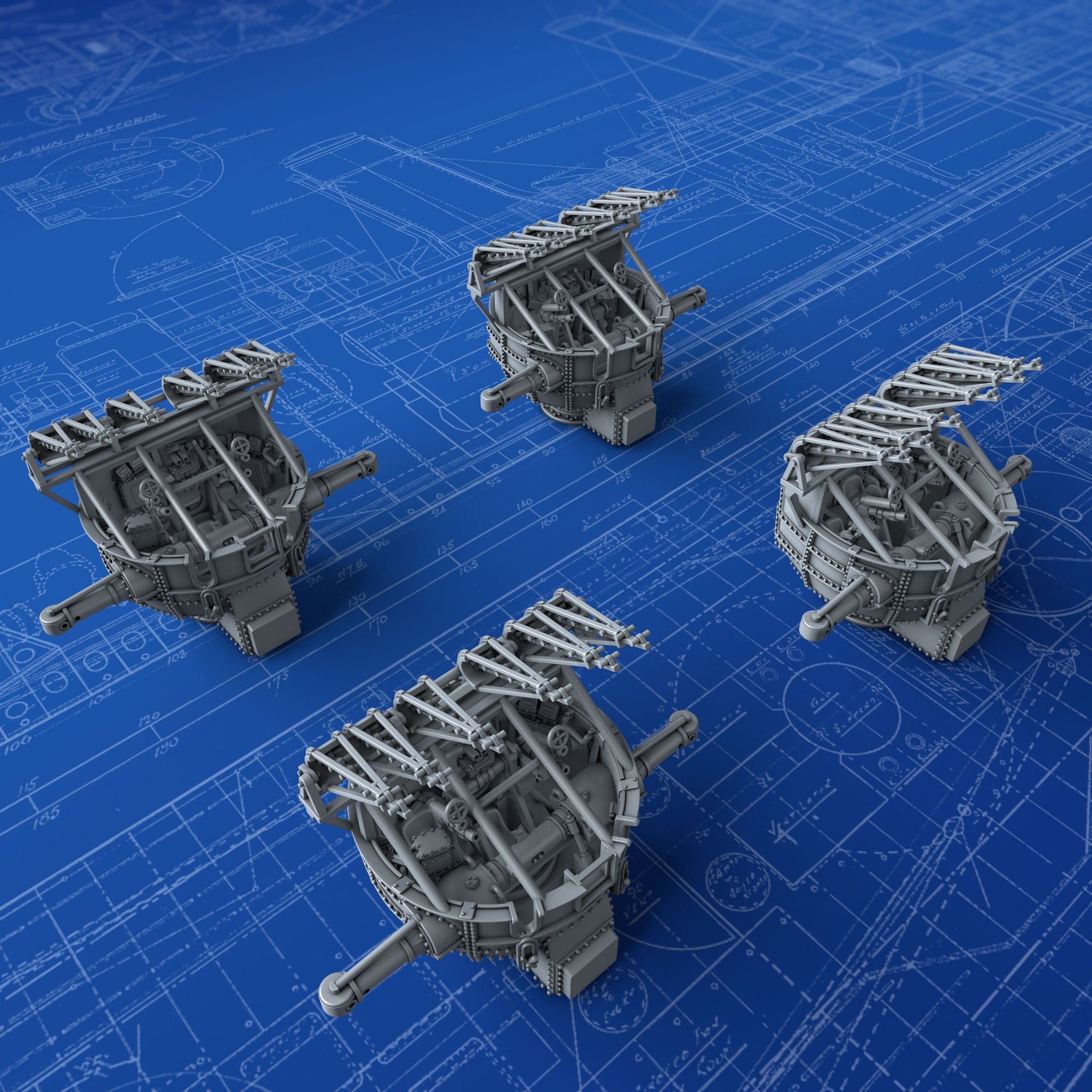 1/600 Royal Navy HACS MKIV with Type 285 Radar x4 – Micro Master 3D ...