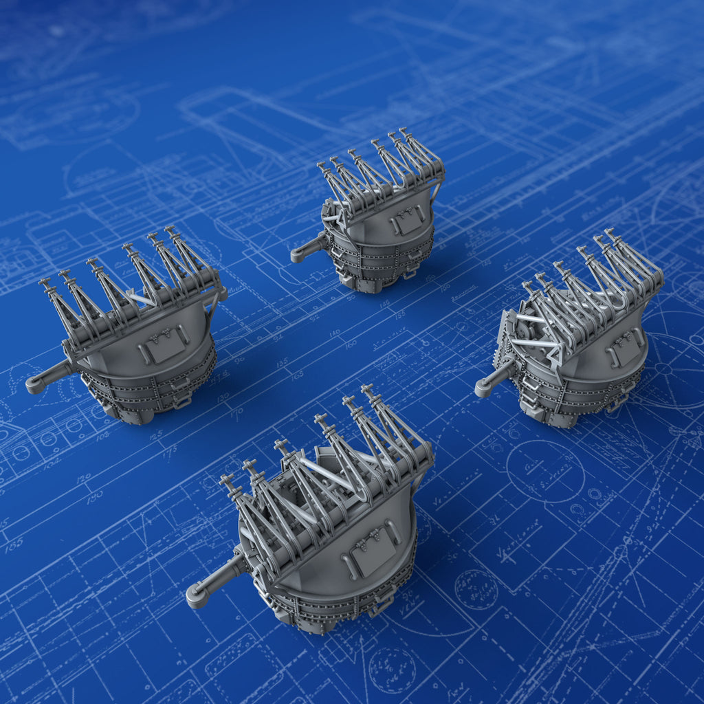 1/600 Royal Navy HACS MKIVGB with Type 285 Radar x4 – Micro Master 3D ...