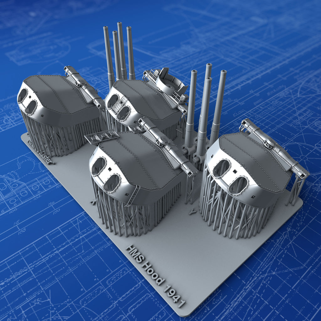 1/700 Royal Navy 15" (38.1cm) MKII Turrets HMS Hood (1941) – Micro ...
