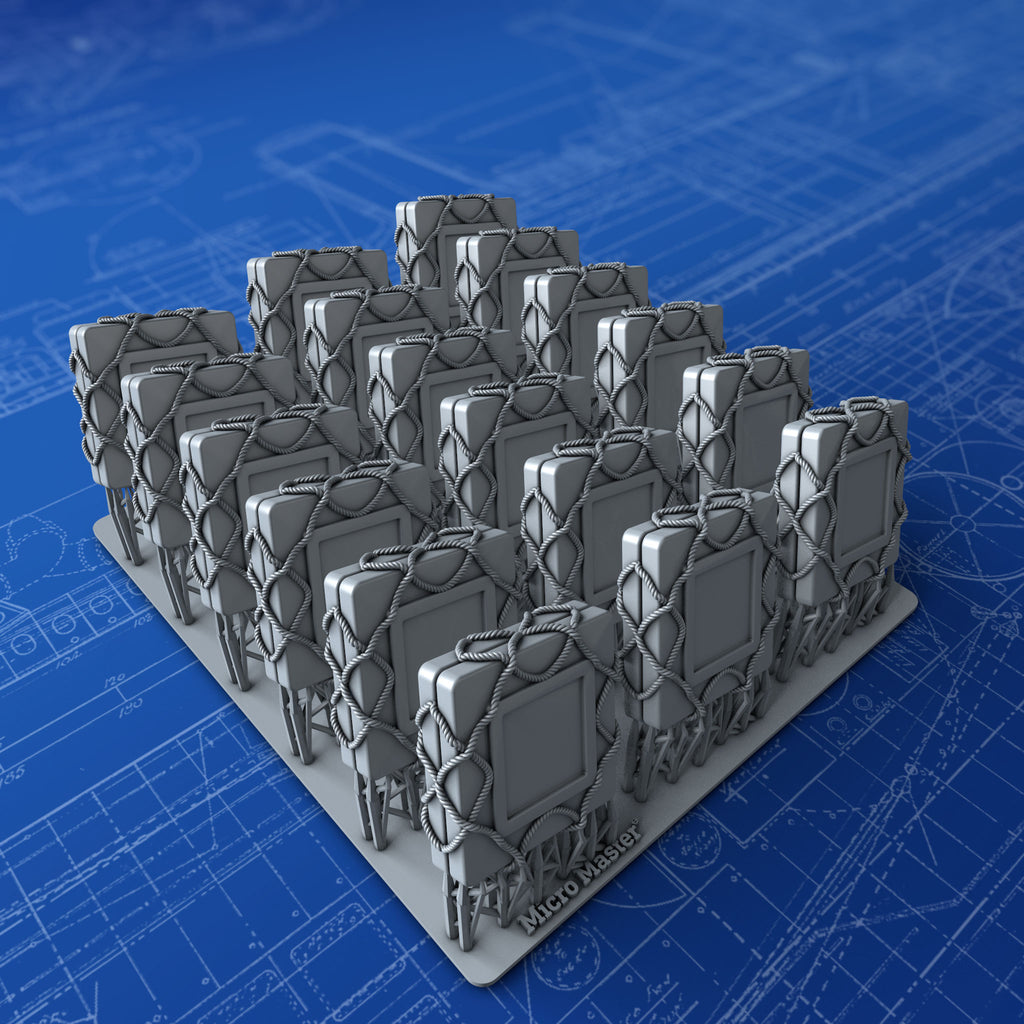 1/72 Royal Navy 3ft x 3ft Denton Rafts x18 – Micro Master 3D Printed ...