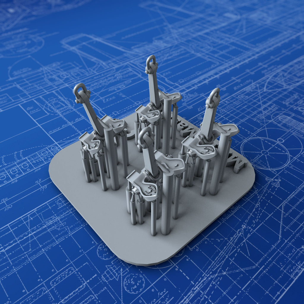 1/400 Royal Navy Byers Stockless 36cwt Anchors (Tribal & Weapon Class ...