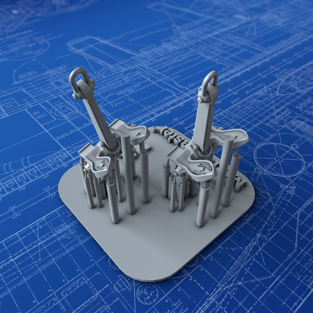 1/400 Royal Navy Byers Stockless 75cwt Anchors (Dido & Leander Class C ...