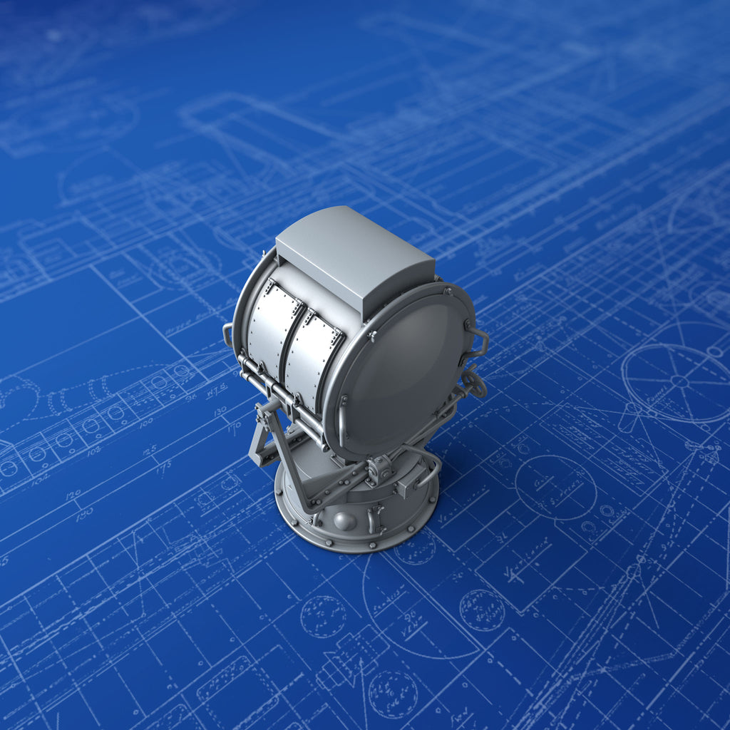 1/72 Royal Navy WW1 36" Searchlight – Micro Master 3D Printed Hobby Parts