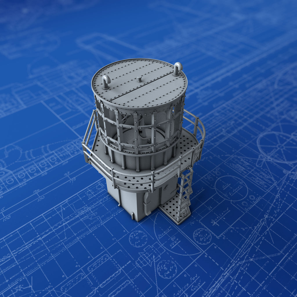 1/350 Royal Navy Type 273 Radar RDF Lantern and Office x1 (Angled Plat ...