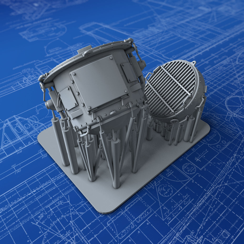 1/96 Imperial German Navy 1.4m Searchlight x1 – Micro Master 3D Printed ...