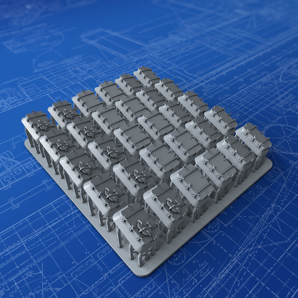 1/144 Royal Navy Weatherdeck Small Hatch Set x30 (3x Hatch types ...