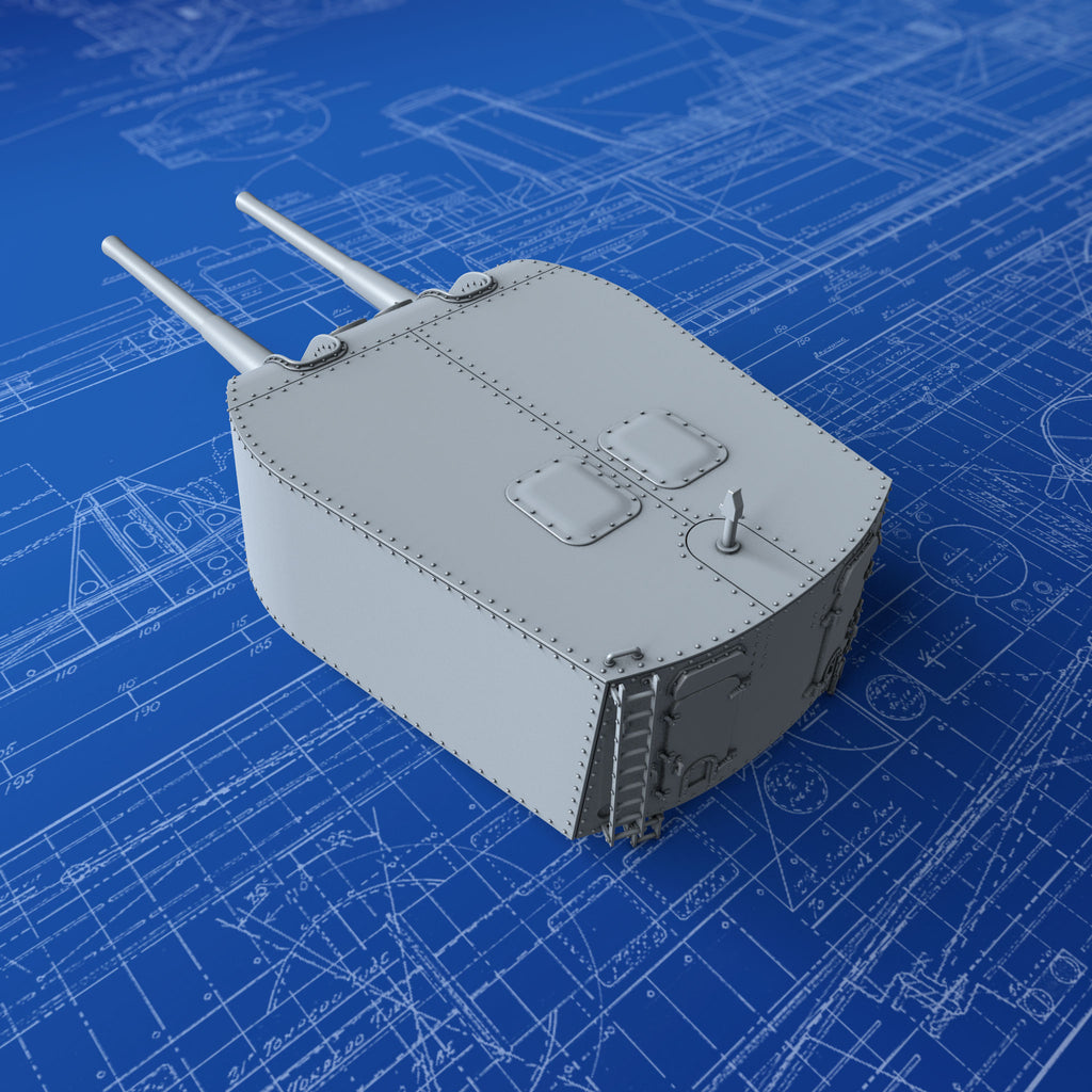 1/128 Royal Navy 6"/50 (15.2cm) BL MKXXI x4 (Leander Class) – Micro ...