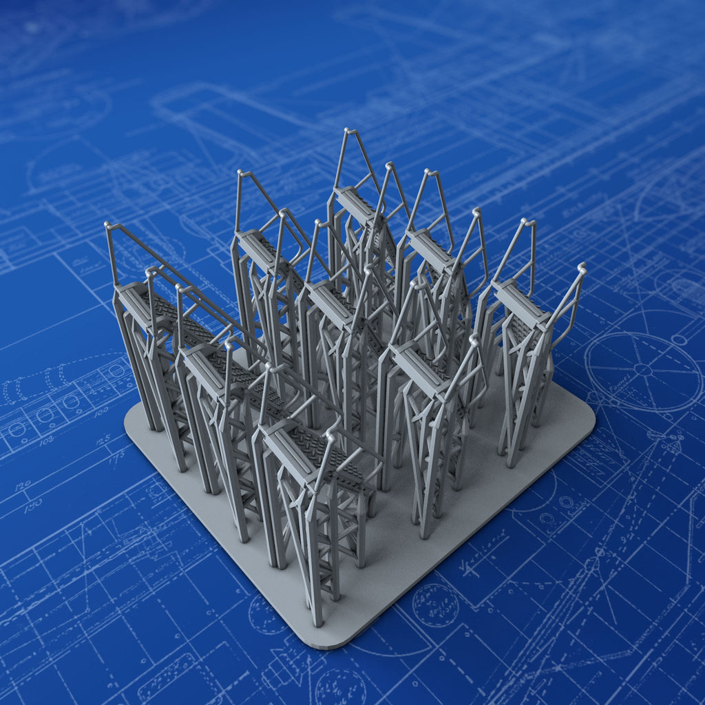 1/128 Royal Navy 7ft Deck Ladders x9 – Micro Master 3D Printed Hobby Parts