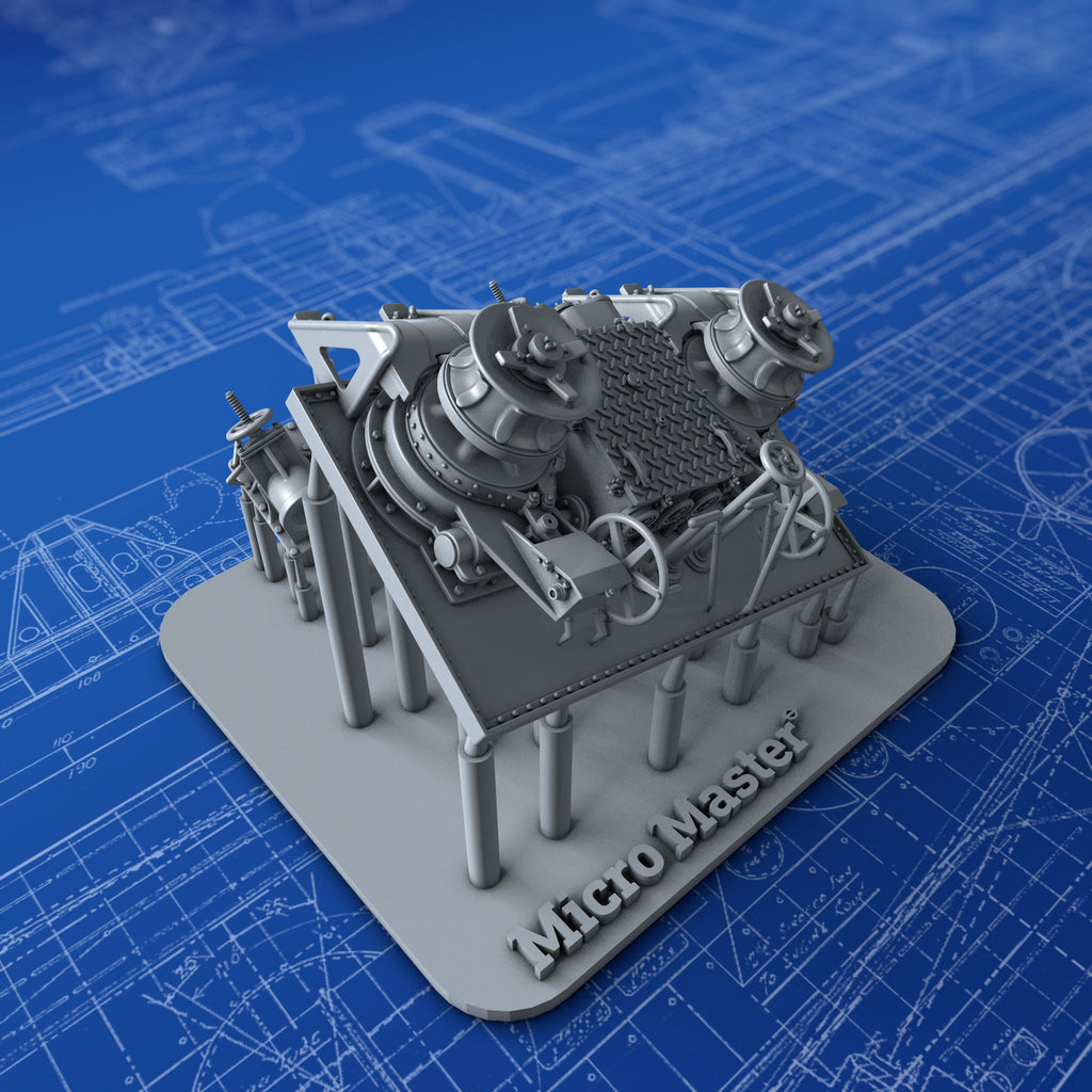 1/200 Royal Navy Tribal Class Twin Barrel Steam Capstan Assembly ...