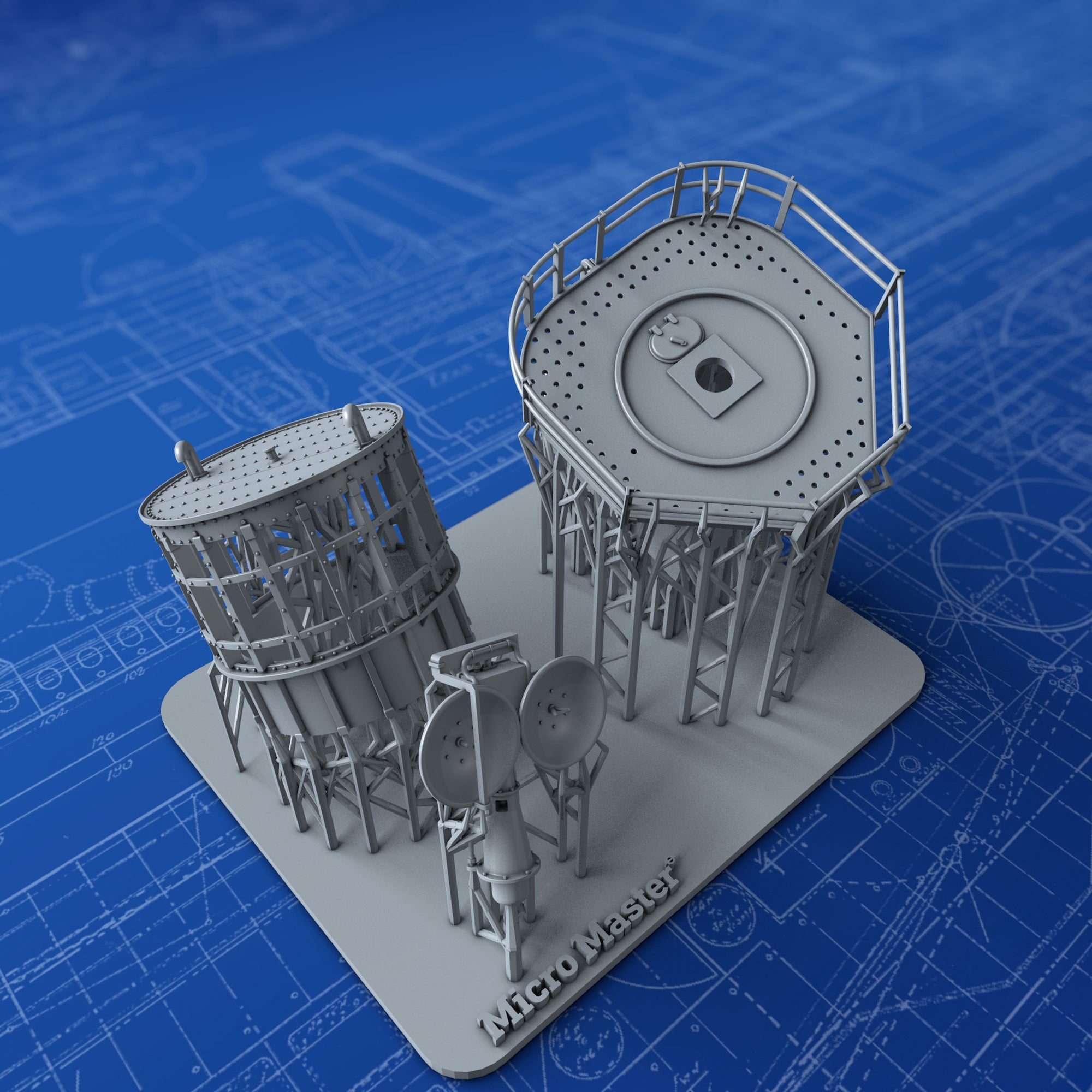 1/200 Royal Navy Type 273 Radar RDF Lantern and Office x1 (Angled Plat ...