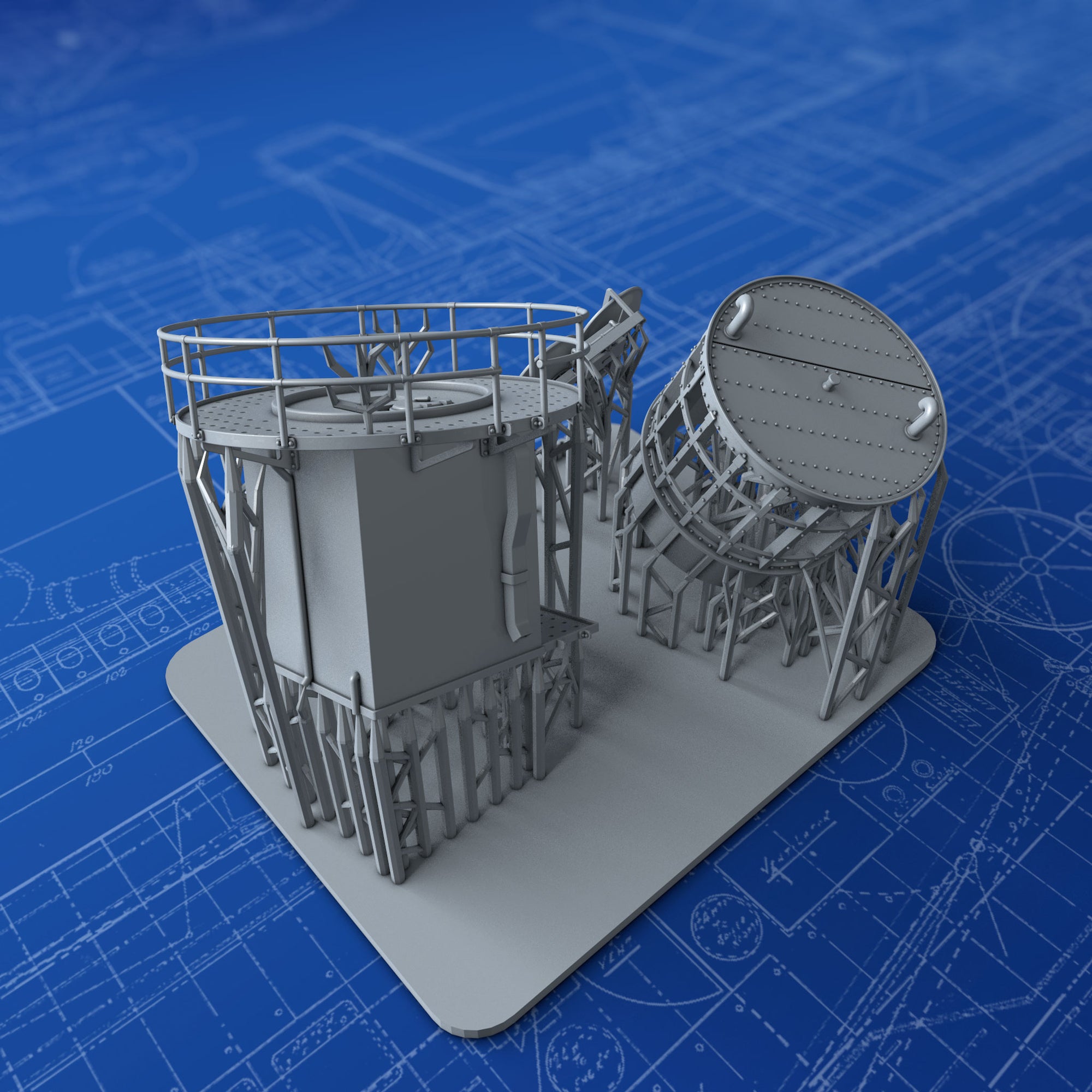 1/200 Royal Navy Type 273 Radar RDF Lantern and Office x1 (Circular Pl ...