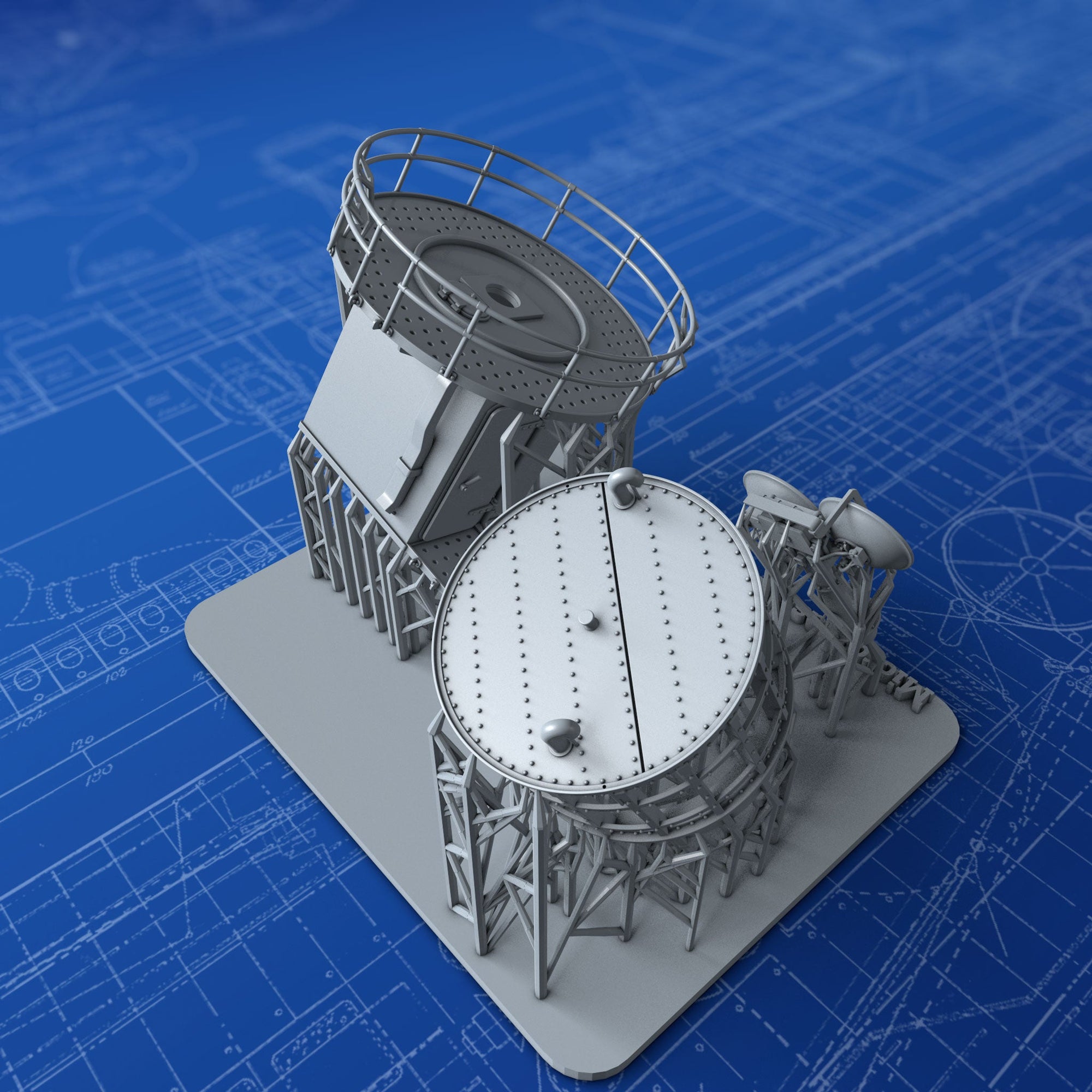 1/144 Royal Navy Type 273 Radar RDF Lantern and Office x1 (Circular Pl ...