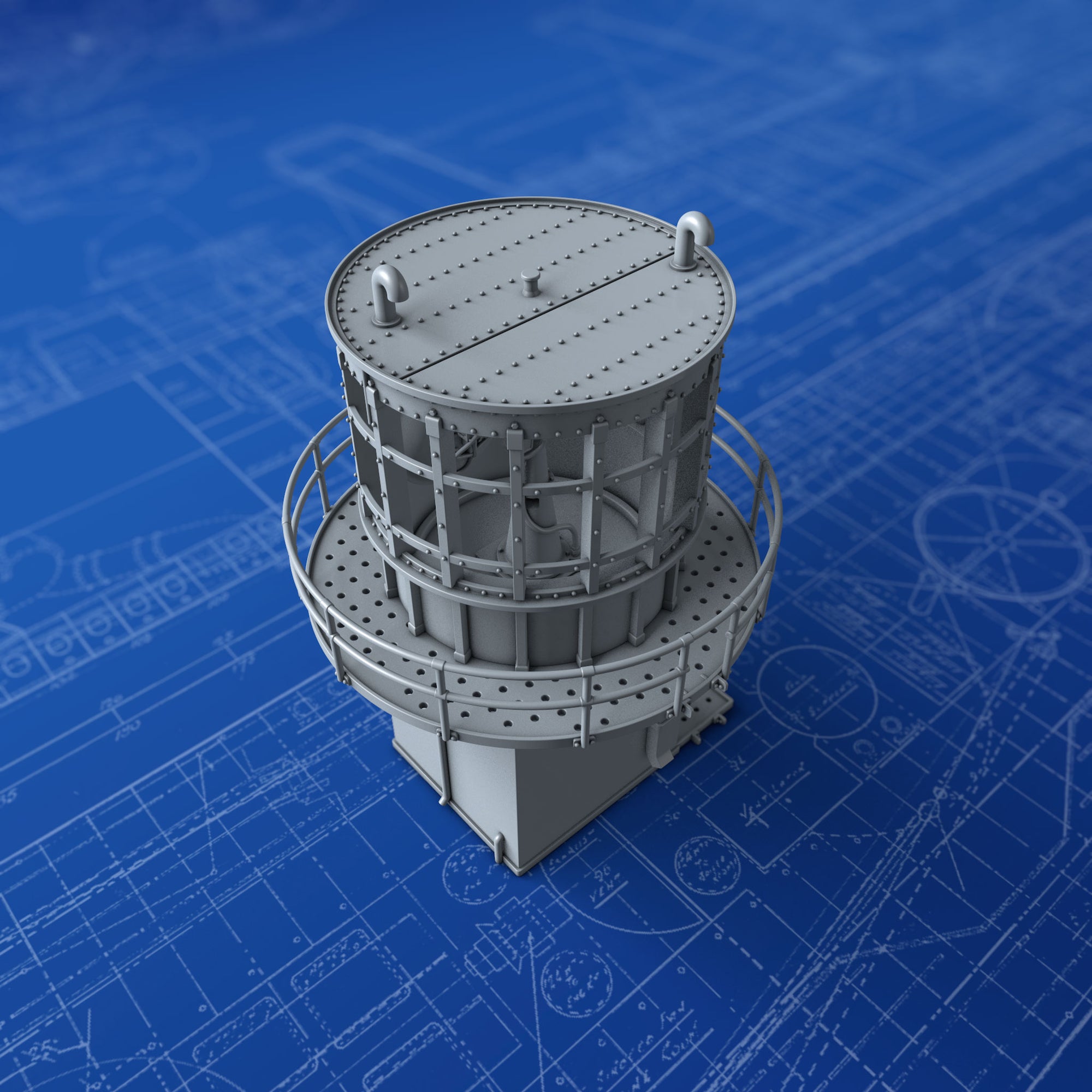 1/200 Royal Navy Type 273 Radar RDF Lantern and Office x1 (Circular Pl ...