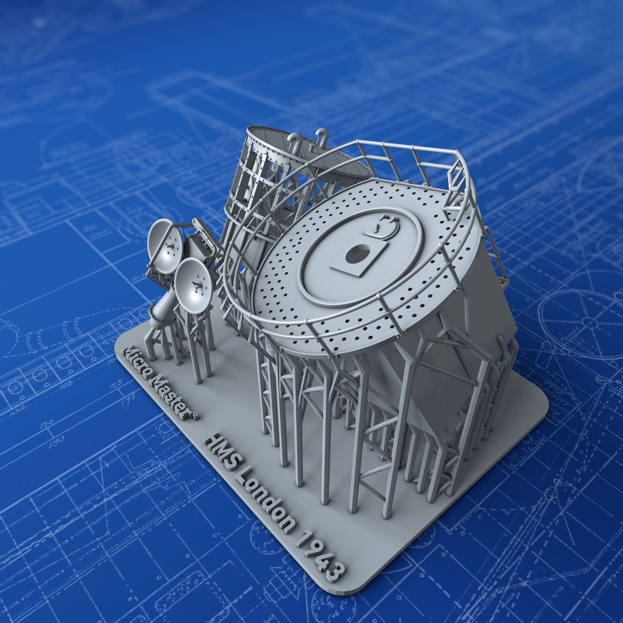 1/144 Royal Navy Type 273 Radar RDF Lantern and Office x1 (HMS London ...