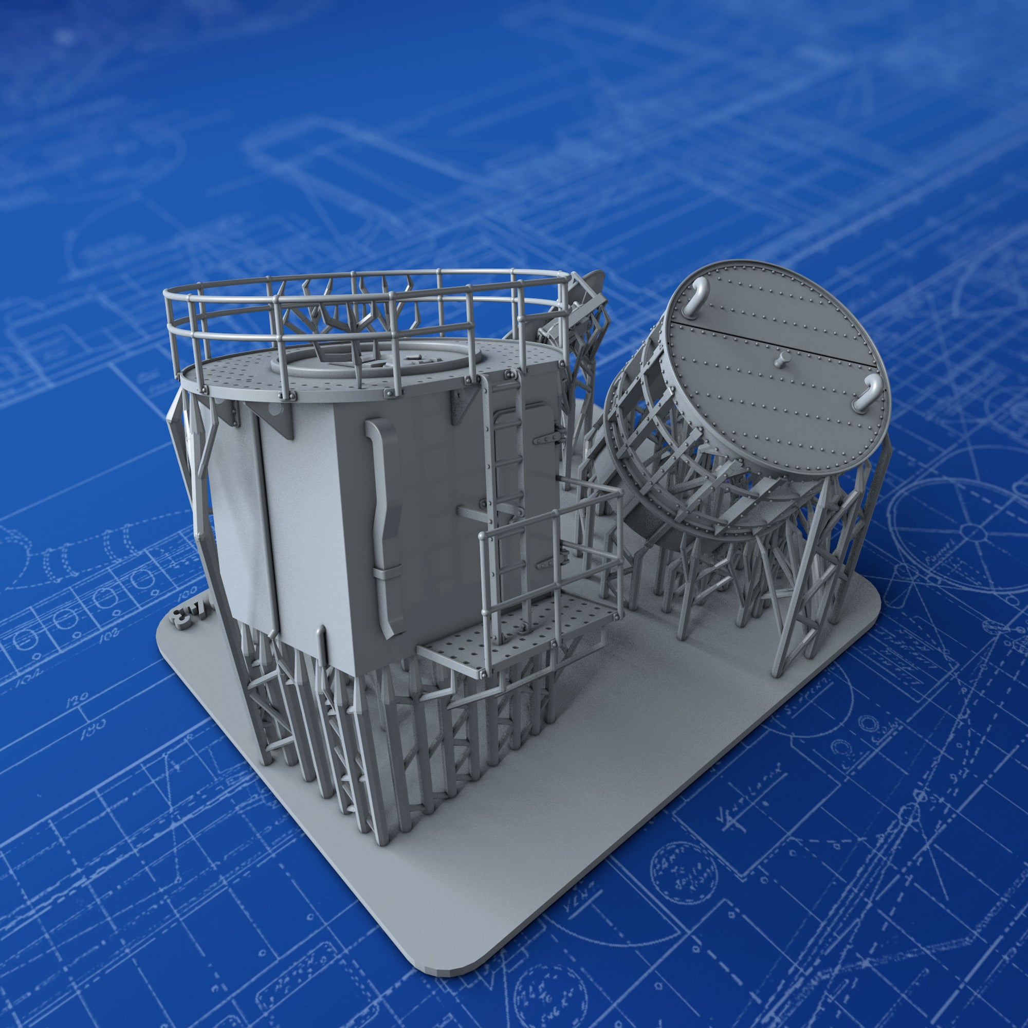 1/200 Royal Navy Type 273 Radar RDF Lantern and Office x1 (HMS London ...