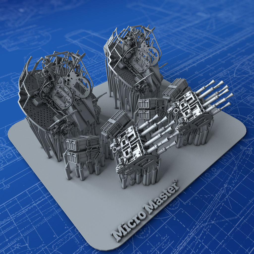 1/350 Royal Navy 2-pdr Octuple Pom Poms (4cm/39) QF MKVIII on ‘M’ (MKV ...