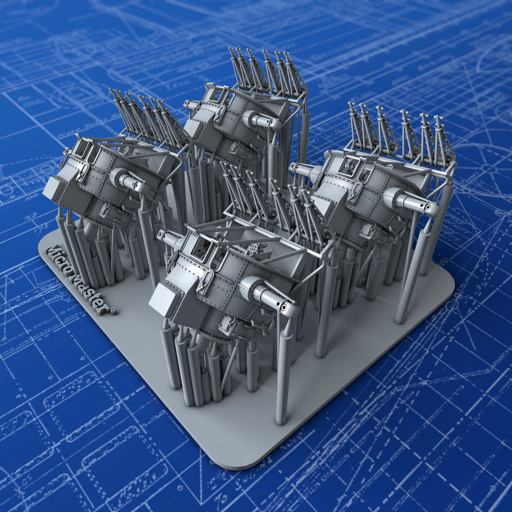 1/350 Royal Navy HACS MKIV with Type 285 Radar x4 – Micro Master 3D ...