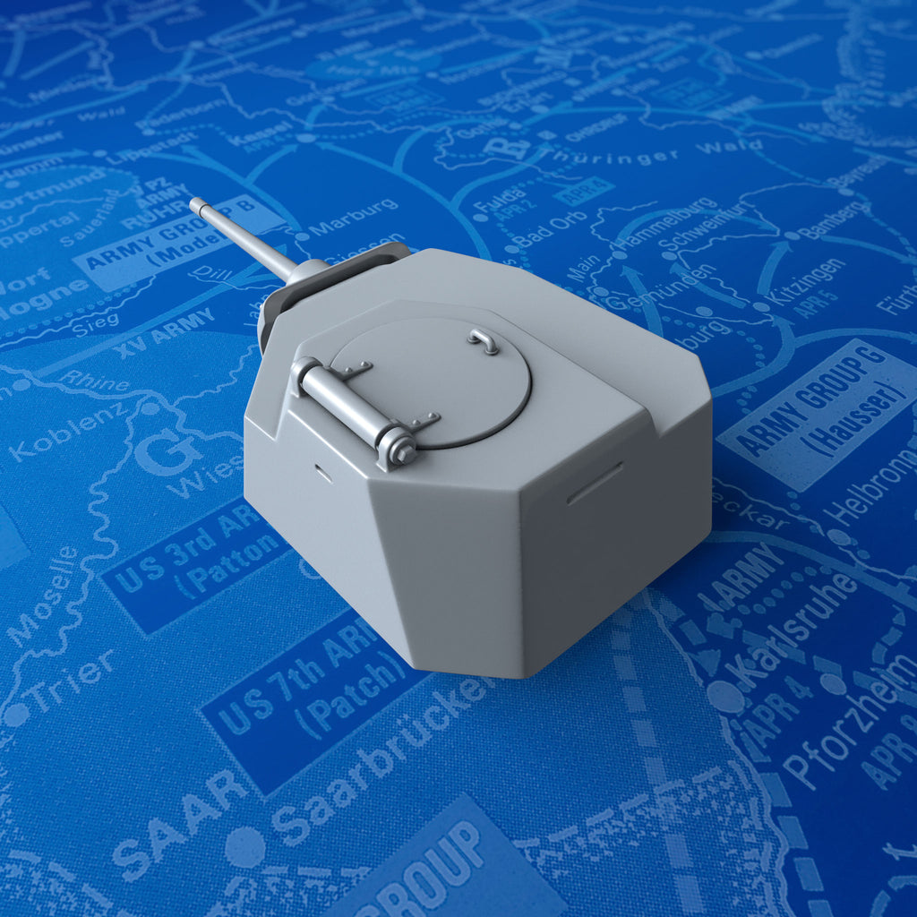 1/56 Scale French SARL 42 Tank (FCM 3 Man Turret) 47mm SA37 (Turret On ...