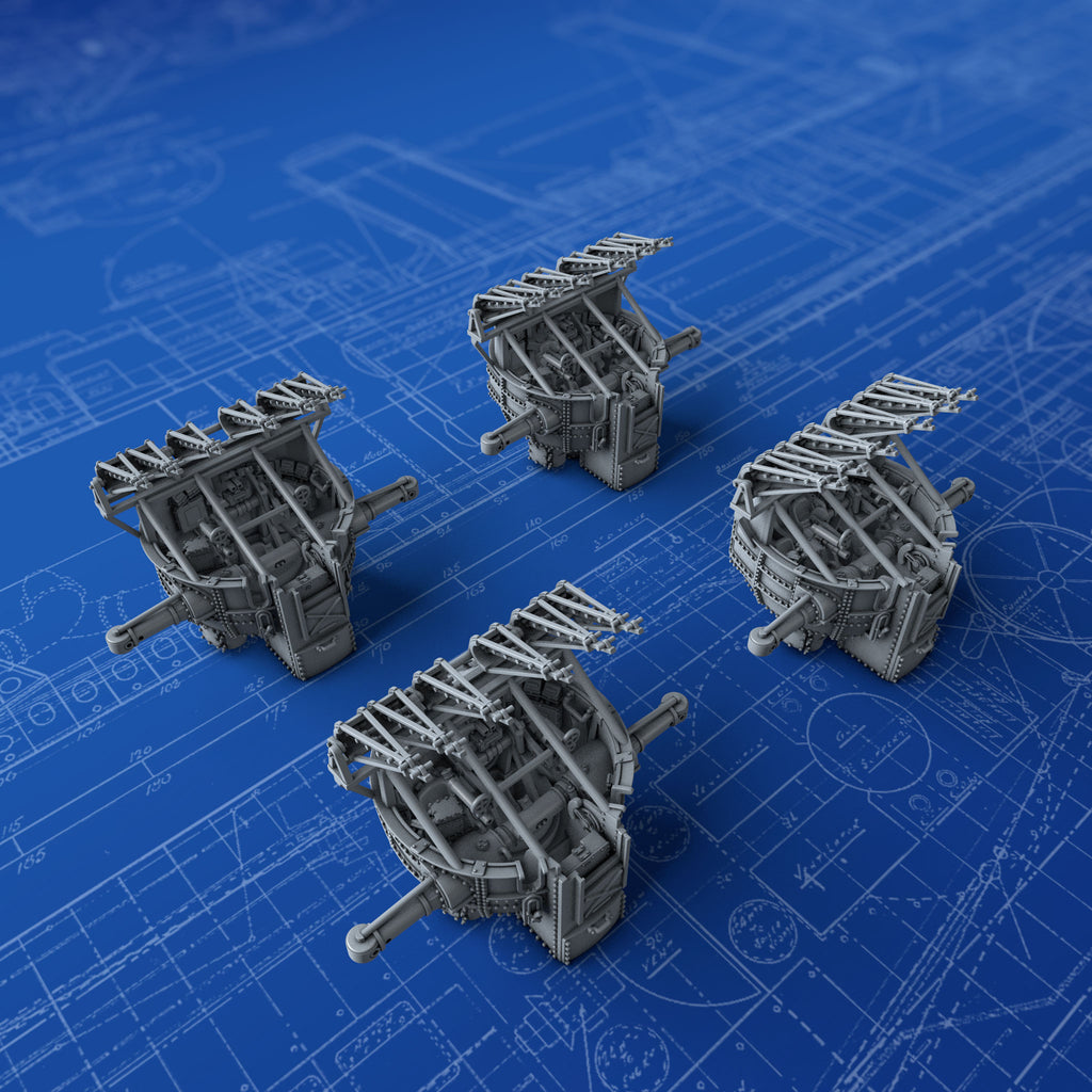 1/700 Royal Navy HACS MKIVGB with Type 285 Radar x4 – Micro Master 3D ...