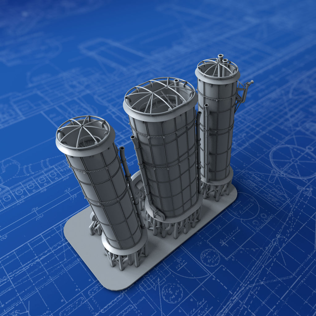 1/700 Royal Navy County Class Funnels (High Platform version) – Micro ...