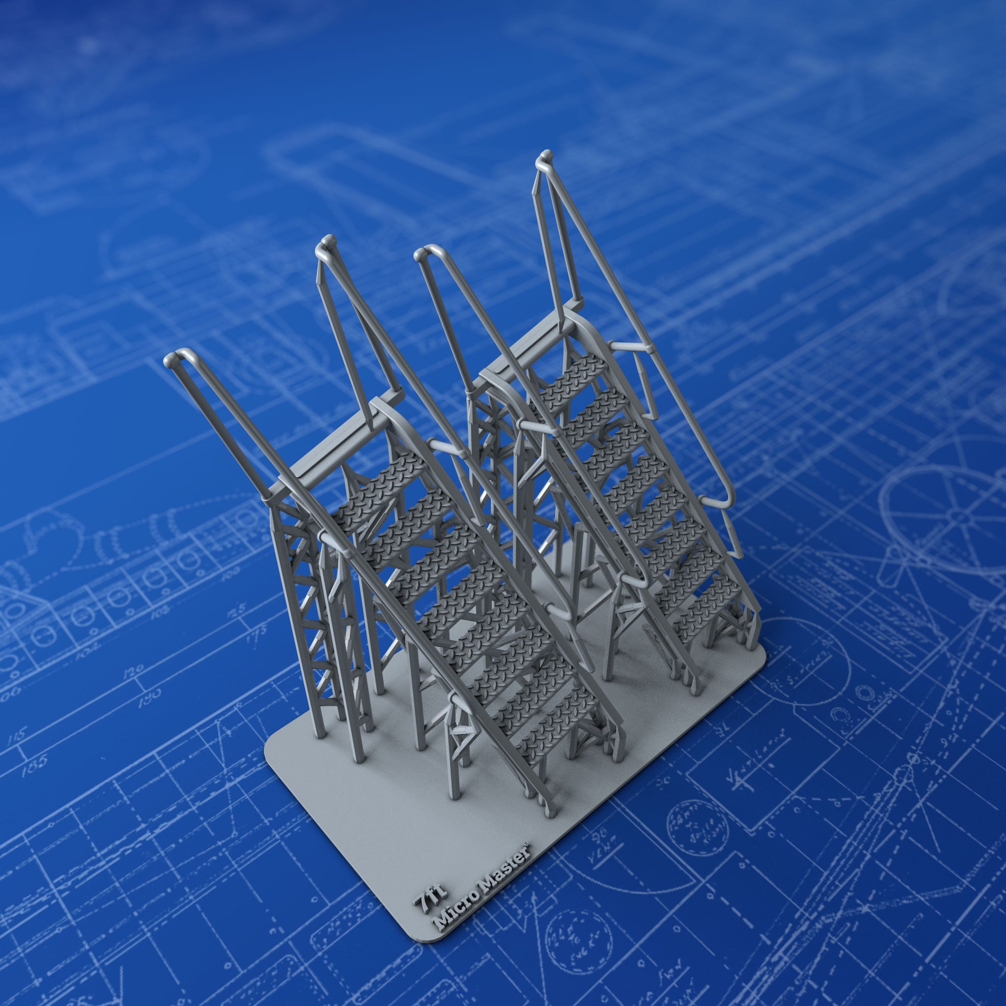 1/72 Royal Navy 7ft Deck Ladders x2 – Micro Master 3D Printed Hobby Parts