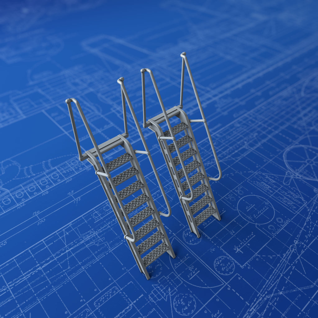 1/72 Royal Navy 7ft Deck Ladders x2 – Micro Master 3D Printed Hobby Parts