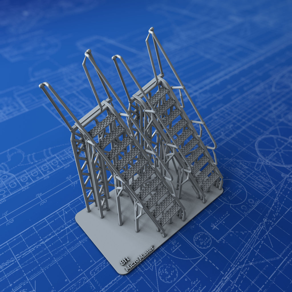 1/72 Royal Navy 8ft Deck Ladders x2 – Micro Master 3D Printed Hobby Parts