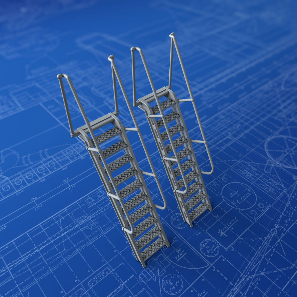1/72 Royal Navy 8ft Deck Ladders x2 – Micro Master 3D Printed Hobby Parts