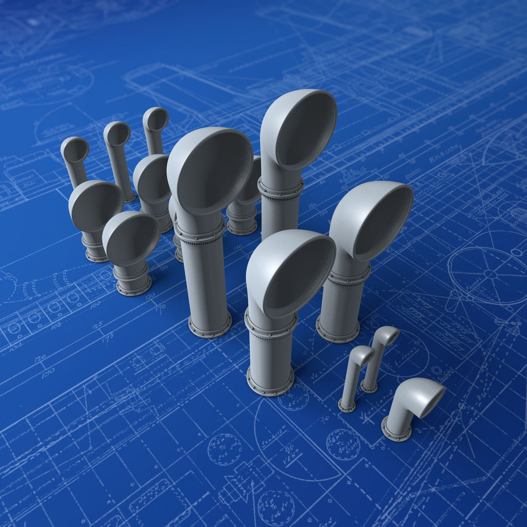 1/72 Royal Navy Flowers Class Vent Set (16 Vents) – Micro Master 3D ...