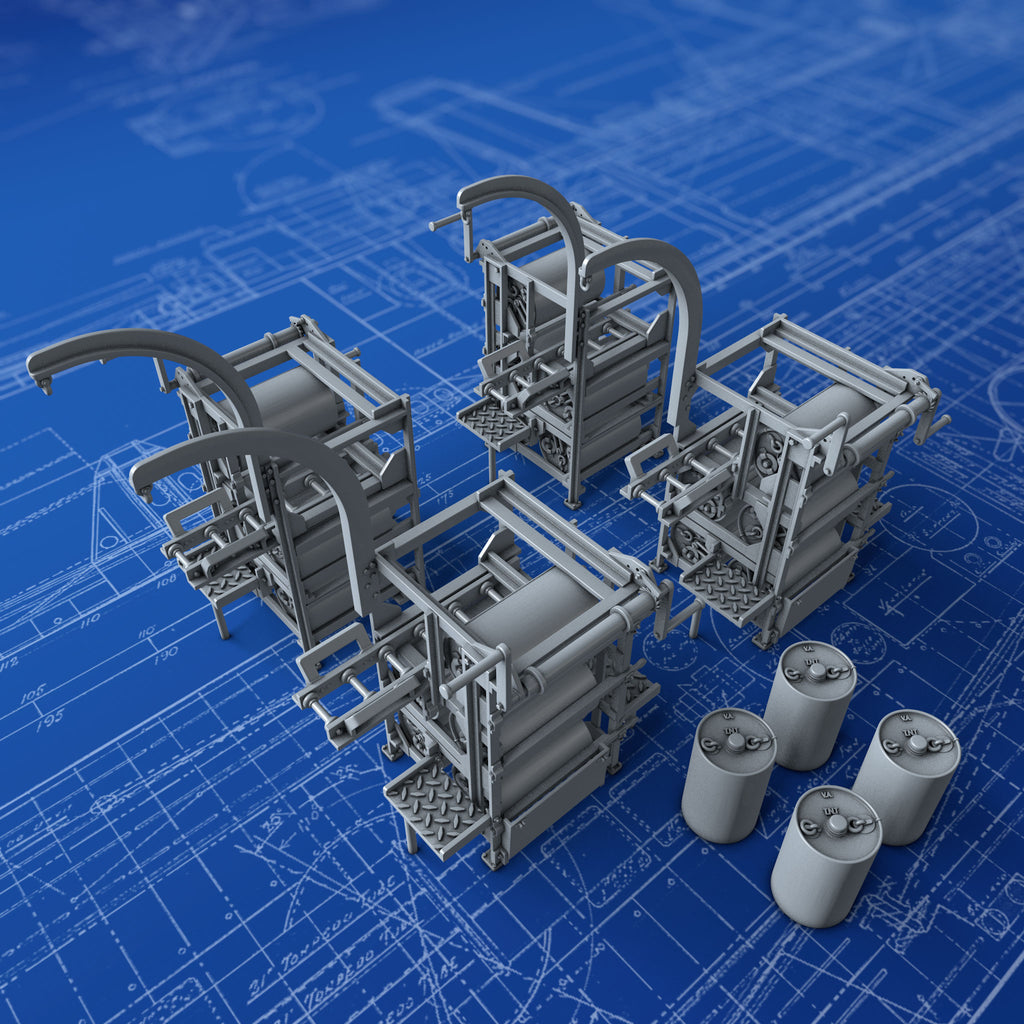1/144 Royal Navy MKI* Depth Charge Stowage Racks (Left & Right Loading ...