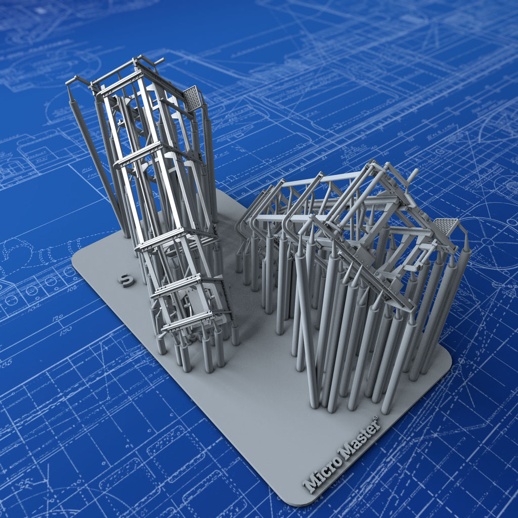 1/144 Royal Navy Flowers Class Depth Charge Rails x2 (Port & Starboard ...