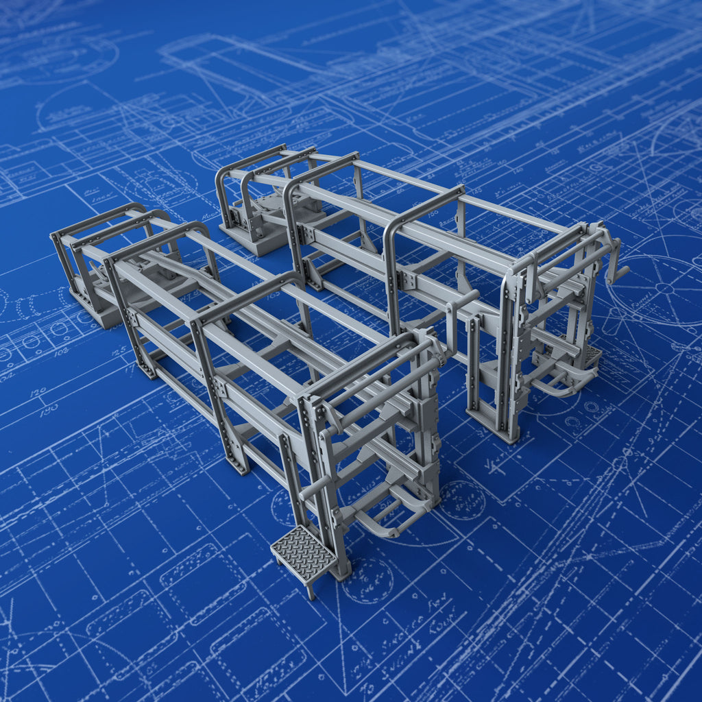 1/144 Royal Navy Flowers Class Depth Charge Rails x2 (Port & Starboard ...
