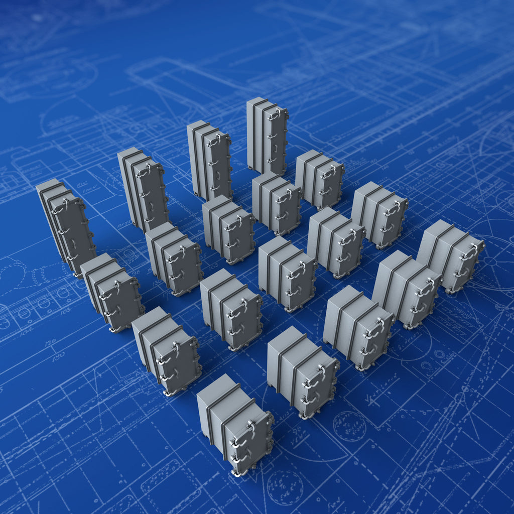 1/200 Royal Navy Tribal Class 4.7" Ready Use Lockers x19 (2 Sizes ...