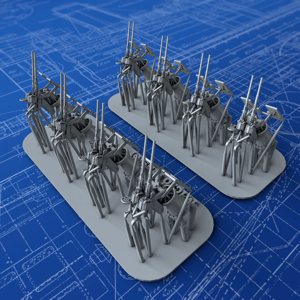 1/350 Royal Navy Twin 20mm Oerlikon MKIX (45º Elevation) x8 – Micro ...
