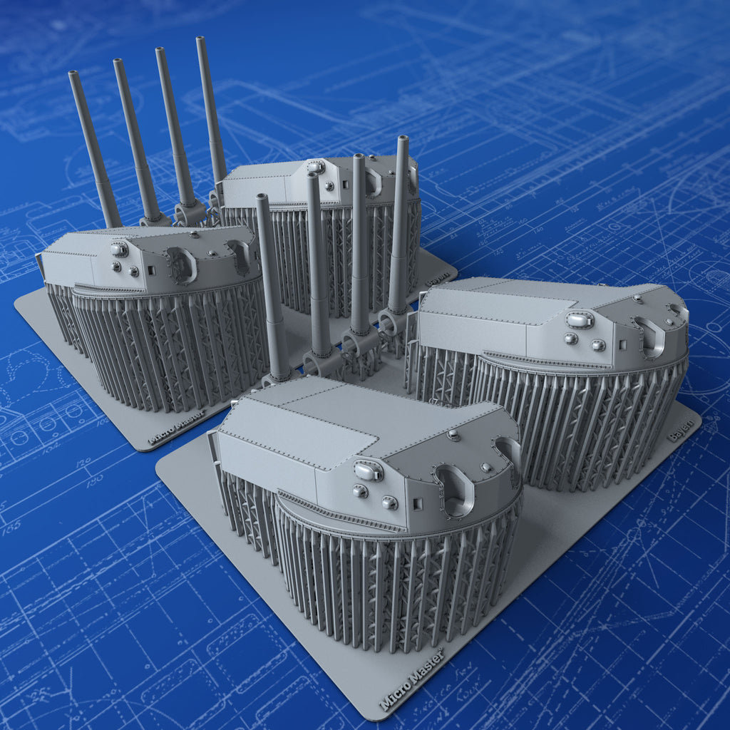 1/350 Imperial German Navy 38cm/45 (14.96") SK L/45 x4 (SMS Bayern ...