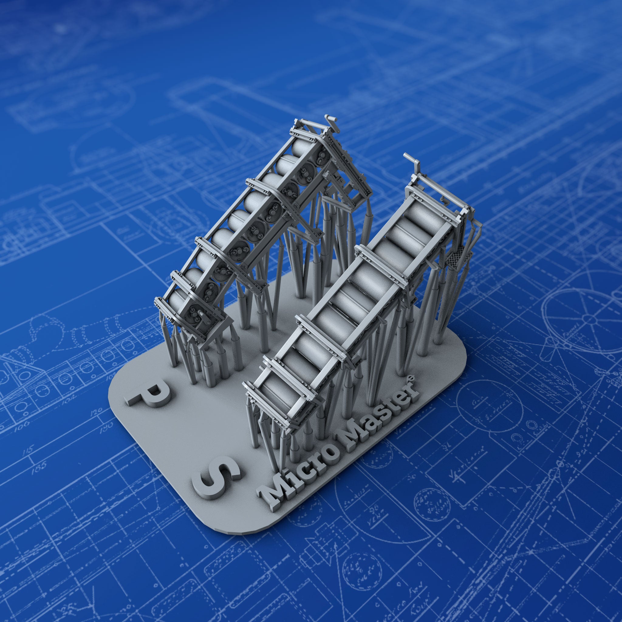 1/350 Royal Navy Flowers Class Depth Charge Rails x2 (No Underside Sto ...